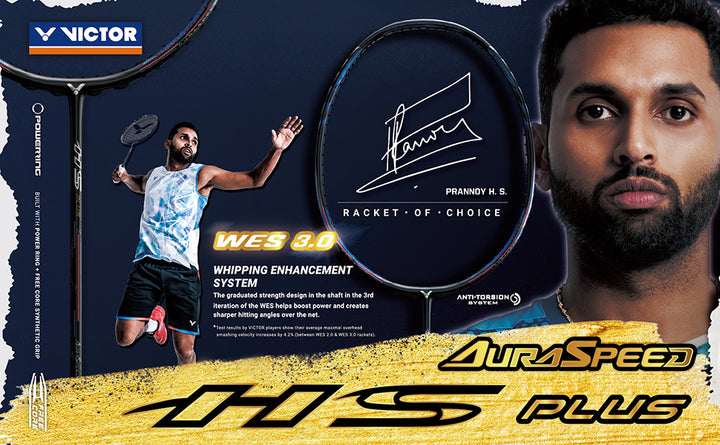 Victor AuraSpeed Hypersonic HS Plus Badminton Racket - TriplePointSports